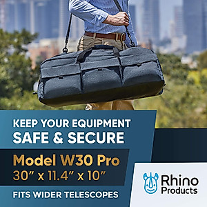 bagmate Multipurpose Telescope Bag – Shock-Absorbent Telescope Carrying Case with Adjustable Shoulder Strap and Extra Storage – Water Repellent (30 Inches) - Compatible with Celestron Telescope