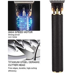 HJJWL Hair Cutting Tool, Professional Self-Service Hair Clippers Detail Trimmer Electric Haircut Kit for Quick Cut for Men Carving Trimming Push White Electric Push