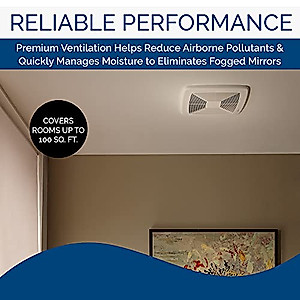 Broan-NuTone XB110 ENERGY STAR Certified Bath Fan, White, 6" Round