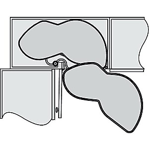 Lemans II Set 2-Shelf Lazy Susan with Soft-Close for Blind Base Corner Cabinets (574 sq. Model 40, Tray Size: 12", Swings Right)