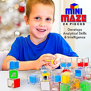 Brain Teaser Puzzles for Adults and Kids 24Pack | Mini Games Brain Games for Kids 4-8-12 | Mini Puzzles Bead Maze Ball Party Favors for Kids Ideas Stocking Stuffers for Teens and Adults