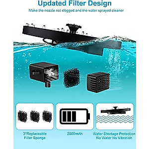 Yzert 3.5W Solar Fountain with White LED Light, Built-in Battery Bird Bath Fountains Solar Power with 4 Fixed Rods, Solar Fountain Pump for Bird Bath Pool, Pond,Outdoor and Garden