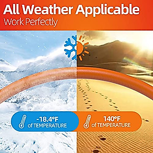 SPECILITE Garden Hose 50 ft x 5/8 in Heavy Duty, Flexible and Lightweight Water Hose, Burst 600 psi, Kink-less Hybrid Rubber Hose for Backyard, 3/4'' Brass Fittings