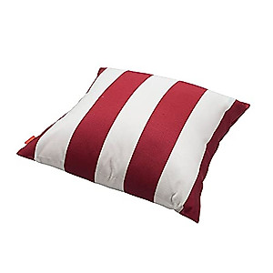 IN4 Care Set of 2 Outdoor Throw Pillow Covers, All Weather Decorative Throw Pillow Cover Cushion Case 17 Inch x 17 Inch, for Sofa Couch Patio Furniture Decoration-Red White