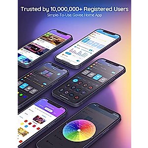 Govee Smart WiFi LED Strip Lights , 50ft RGB LED Lights Work with Alexa and Google Assistant, Color Changing Light Strip, Music Sync, App Controlled LED Lights for Bedroom and Gaming, Easy to Install