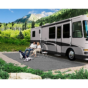 Prest-O-Fit Patio Rug Stone Gray 6 Ft. x 15 Ft Patio Rug Stakes - Pack of 6 Silver