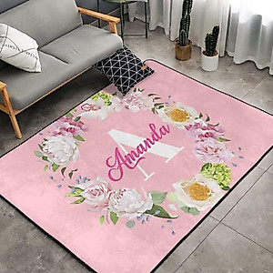 Custom Rug Personalized Area Rug with Text Name Customized Carpet Size Rugs for Bedroom Living Room Business Home Decoration 36x24