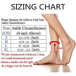 Protle Adjustable Foot Socks, Ankle Brace Compression Support Sleeve with Silicone Gel, Arch Support - Boosts Recovery from Joint Pain, Sprain, Plantar Fasciitis (Black-Large)