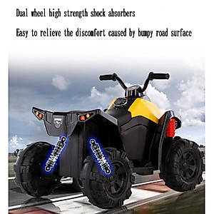 12V Electric Cars for Kids,with Metal Spring Suspensions Kids Electric Car,Soft Braking, Music,LED Lights 4 Wheeler Ride On ATV for Kids Electric Cars，for Boys Girls 4 Wheeler Power Wheels for Kids