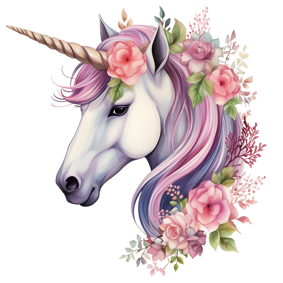 Fabric Panel 8"x8" Unicorn 100% Cotton Quilting Panel Square AM315