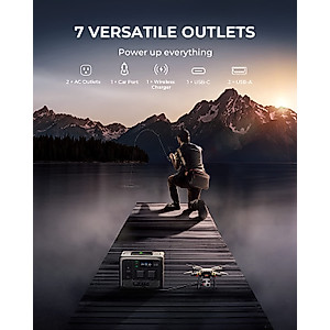 BLUETTI Portable Power Station AC60, 403Wh LiFePO4 Battery Backup w/ 2 600W (1200W Surge) AC Outlets, 1 Hour Fast Charge, Dustproof and Water Resistant Solar Generator for Camping, Trip, Power Outage