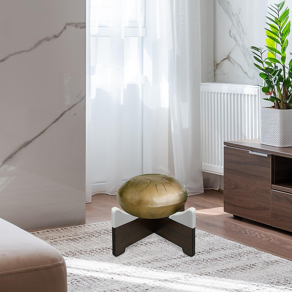 SUPVOX Wood Tongue Drum Stand Tongue Drum Bracket Percussion Instrument Holder Hand Pan Drum Display Holder for Professional Tongue Drum