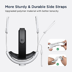 KIWI design Head Strap with Halo Controller Protector Accessories, Elite Strap for Enhanced Support and Comfort Compatible with Quest 2