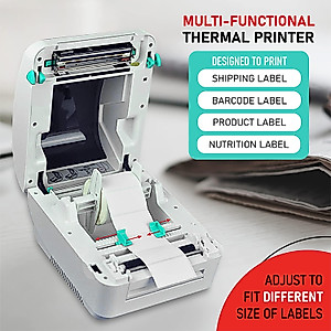 Arkscan 2054A Shipping Label Printer for Windows Mac Chromebook Android, Supports Amazon Ebay Paypal Etsy Shopify ShipStation Stamps.com UPS USPS FedEx DHL, Roll & Fanfold 4x6 Direct Thermal Label