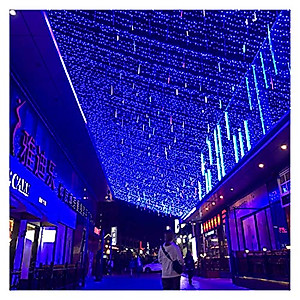 Fairy Lights Outdoor Fairy String Lights 10M With 100 LED 8 Modes Wave Rope Lights Icicle Curtain Light,Waterproof Festival Lighting For Garden Patio Yard Home Wedding Party And Christmas Decoration Z