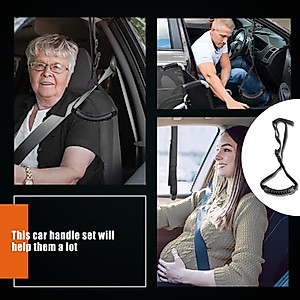 KOUNATSURI Car Handle Assist for Elderly Car Door Handle Multifunction Handle Car Door Latch Handle for Seniors and Handicapped(Red)