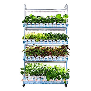 Personal Garden and Starter Kit, 120 Pods Indoor Gardening System with Growing Lights, Floor-Standing Hydroponics Growing System for Home Kitchen Balcony