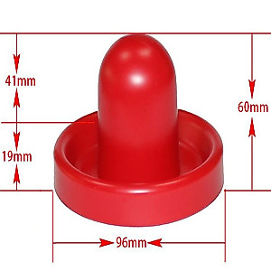 Qtimal Home Standard Air Hockey Paddles and 2 Size Pucks, Small Size for Kids, Large Size for Adult, Great Goal Handles Pushers Replacement Accessories for Game Tables (2 Striker, 6 Puck Pack)