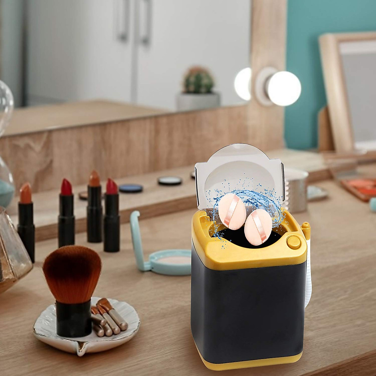 Azure Zone, Makeup Washing Machine Mini Automatic Brush Sponge Powder Puff Cleaner Device