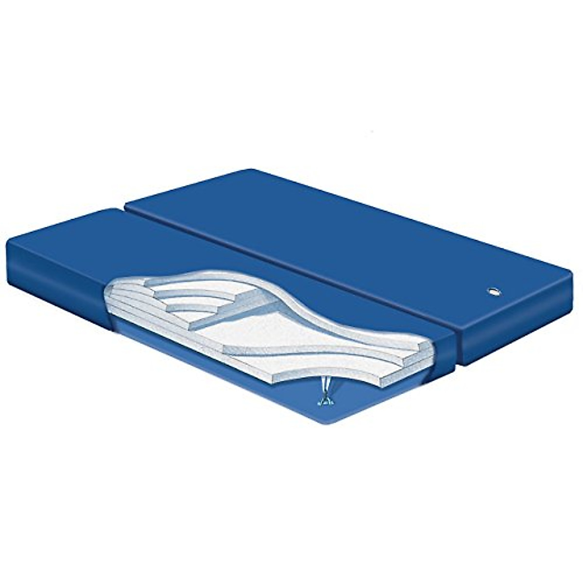 Waterbed King Dual Soft Side Mattress with Lumbar Support Liner and Fill&Drain Kit