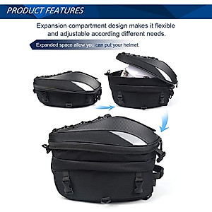 Motorcycle Seat/ Tail Bag - Dual Use Backpack Waterproof Motorbike Helmet Storage Bags For Luggage Motorcycle Dirt Bike Accessories