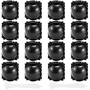MUKLEI 16 PCS 4.7 x 4.7 Inch Large Plant Root Growing Ball Device, High Pressure Propagation Ball Reusable Plant Rooting Device Rooter Box Grafting Device for Garden Plants, Black