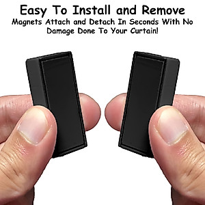 Magnetic Curtain Weights 12 Pack of Waterproof Magnets + Carrying Case, Great Home Decor for Bathroom, Shower, Liner, Flags, and Sheer, Heavy Duty Works Outdoor to Stop Wind (12 Pack, Black)