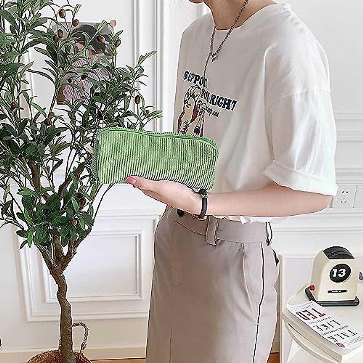 SANYETS 2 Pieces Makeup Bags for Women, Small Makeup Bag for Purse, Travel Cosmetic Bag, Green Mini Cosmetic Pouch, Portable MakeUp Organizer Bag, Girls Trendy Aesthetic Stuff