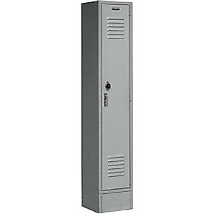 Global Industrial Single Tier Locker, 12x12x60, 1 Door, Unassembled, Gray