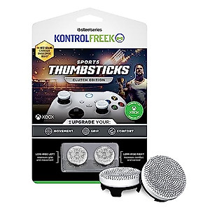 KontrolFreek Clutch for Xbox One and Xbox Series X Controller | Performance Thumbsticks | 2 Low-Rise Concave | Black & White