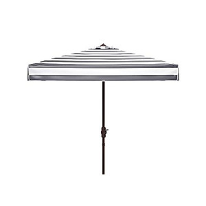 Safavieh PAT8403A Outdoor Elsa Fashion Line Black and White 7'6" Square UV Protected Umbrella