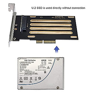 Viupolsor PCIE 3.0 X4 to U.2 U2 Kit SFF8639 Adapter for Motherboard 750 2.5inch NVMe PCIe SFF-8639 SSD Riser Card