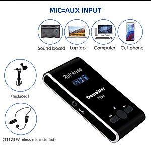 Retekess T130 Tour Guide System, Tour Guide Headsets with 2 Wireless Mic, 32-Slot Charge Case, Assistive Listening System for Church,School(2 Transmitters 30 Receivers)
