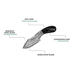 Perkin Knives - Handmade Damascus Hunting Knife