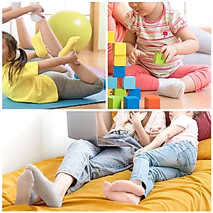 Auranso 10 Pack Toddler Boys Girls Thin No Show Socks Black Grey 3-4T