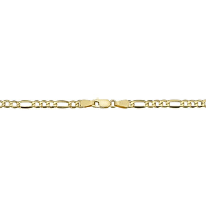 Kooljewelry 14k Yellow Gold High Polish Figaro Baby ID Bracelet (5.5 inches long)