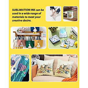 lexmate 580ML Autofill Sublimation Ink Compatible for Epson ET-2800 ET-2850 ET-4850 ET-3850 ET-2400 ET-3830 ET-2760 ET-15000 ET-4800 Inkjet Printers, Heat Press Transfer on Mugs T-Shirts