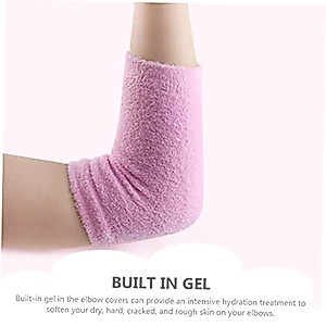 Healvian Hydrating Cracked Armguards 1 Pair Elbow Pad Dry Skin Covers Moisturizing Elbow Sleeve Anti-Crack Wrist Covers Moisturizing Elbow Cover Cracked Elbow Covers Gel Set Gel