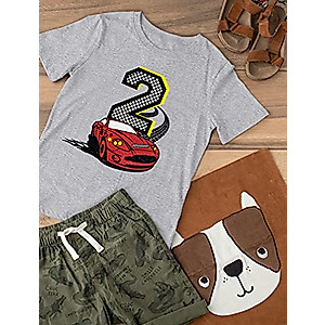 2nd Birthday Shirt Boy Gifts for 2 Year Old Boys Number Two Toddler Kids T-Shirt 2T Gray