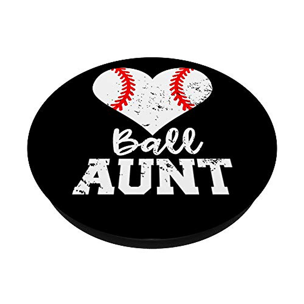 Ball Aunt Heart Funny Baseball Aunt PopSockets PopGrip: Swappable Grip for Phones & Tablets