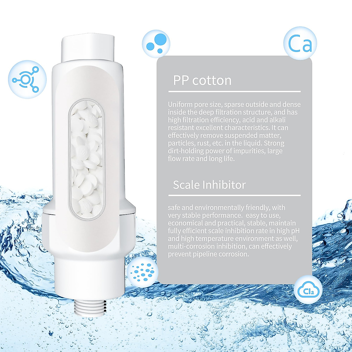 FS-TFC Inline Sediment Anti-Scale Filter Reusable 3/4" GHT Water Hose Filter for Washing Machine, Heater, Garden, RV,2PACK