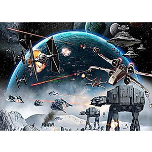 Universe Wars Photography Background Spaceship Interior Science Fiction Series Background with Earth Photo Baby Shower Kids Birthday Decorations Banner ５X３FT