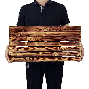 URFORESTIC Solid Wood Indoor/Outdoor 3 1/2" High Riser Step - Non-Slip All Weather Top & Feet Mobility Assistance