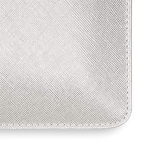 KATIE LOXTON Bridesmaid Women's Vegan Leather Clutch Secret Perfect Pouch Metallic White