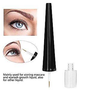 Empty Eyelash Tube, 25PCS 5ml Clear Refillable Plastic Mascara Container with Rubber Stopper Empty Eyeliner Wand Bottle for Castor Oil and DIY Cosmetics Beauty Tool