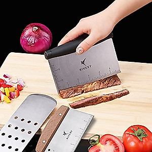 Rivexy 5 Pcs Grill Spatula for Outdoor Grill Premium Quality Metal Spatula for Cast Iron Skillet Durable Flat Top Grill Accessories Great for Outdoor BBQ Teppanyaki and Camping