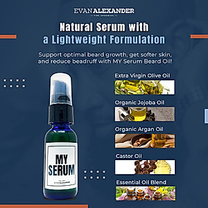 Evan Alexander Fine Grooming MY Serum Beard Oil for Men's, Fresh, 1 Fluid Ounces