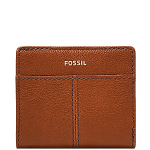 Fossil Women's Tara Leather Wallet Multifunction Bifold, Brandy (Model: SL6523213)