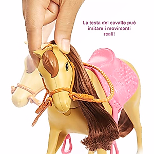 Barbie Playset and Chelsea Blonde Dolls, 2 Horses with Bobbling Heads and 15+ Toy Accessories That Include Corral Fencing, Feeding, Grooming, Nurturing and Horseback Riding Pieces