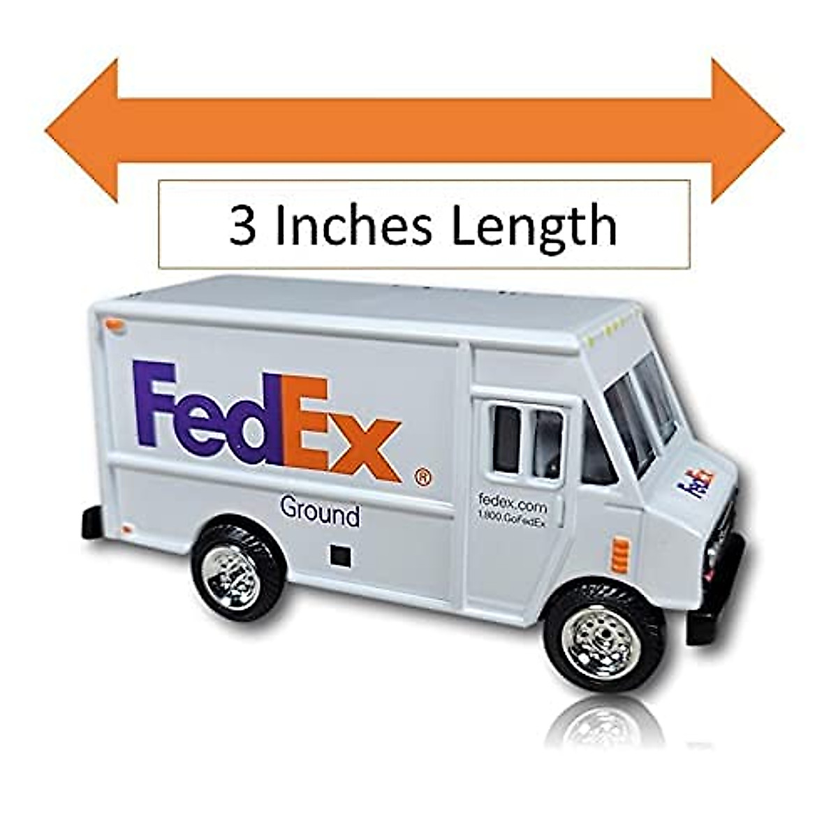 FedEx Ground Miniature Delivery Truck - 3" Length - Scale 1:64 - Gauge S - Sold as a Display or Collectable Item, Not as a Child's Toy